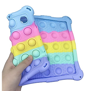 Galaxy Tab A8 Case for Kids Girls Boys, Tablet A8 Case 10.5-inch, UFAINEI Cute Silicone Cases for Samsung Tab A8 with Pencil Holder Kickstand&Detachable Shoulder Strap(SM-X200/SM-X205/SM-X207)