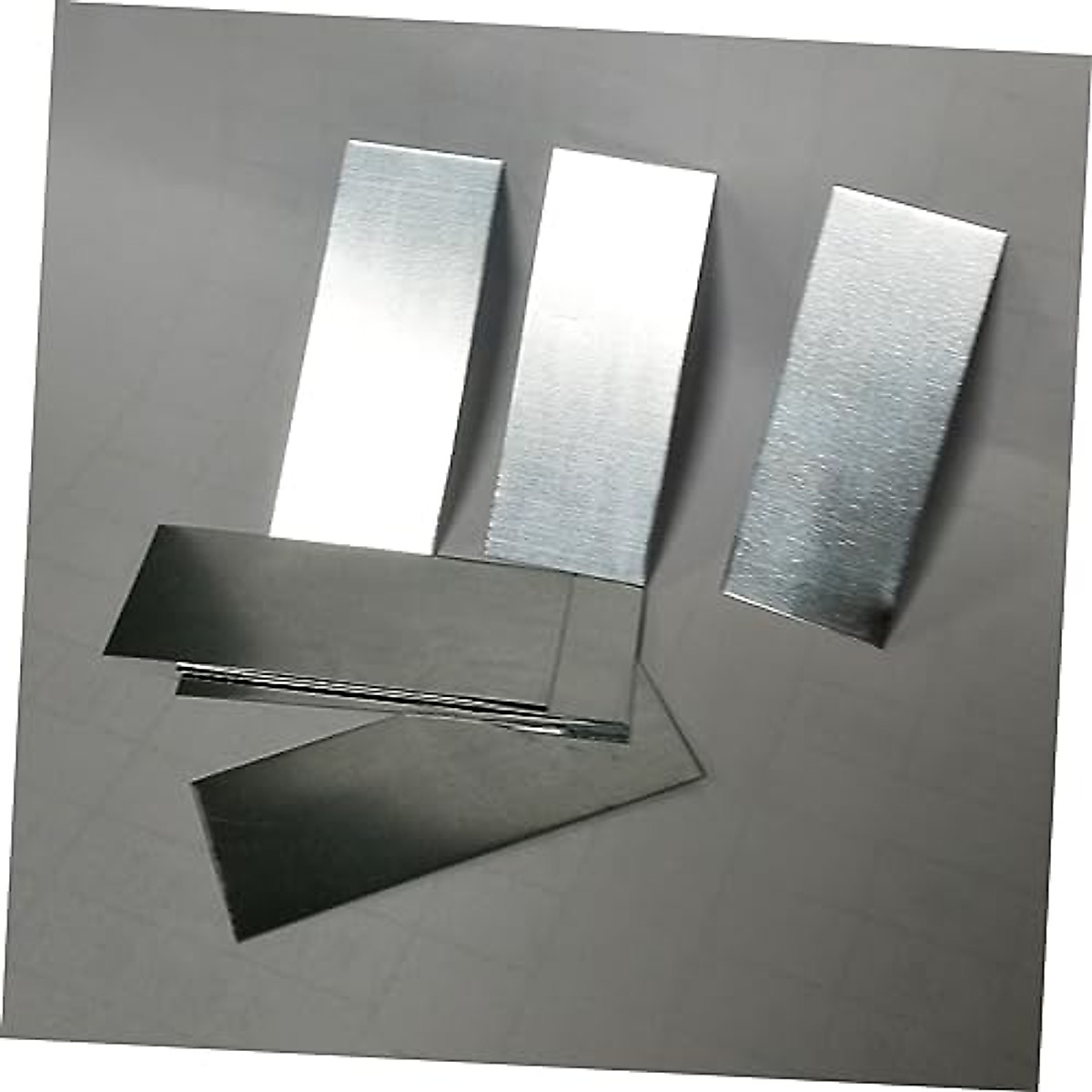 2 Pcs Zinc Fruit Electrode Strip Plate Material Battery Material Experimental Device Battery Tester Electrode Plate Silver Toyvian