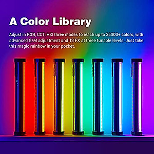 Godox TL30 RGB Tube Light LED Light 8W 2700K-6500K Built-in Lithium Battery Smartphone APP Control (Single Lamp) (Godox TL30)