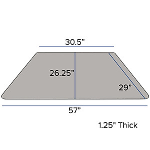 Flash Furniture Wren 29''W x 57''L Trapezoid Grey HP Laminate Activity Table - Standard Height Adjustable Legs