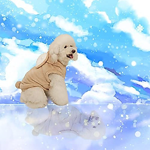 MESHEEN Dog Sweaters for Small Dogs Made of Skin Friendly Soft Double Face Fleece Keep Your Pet Cozy, Adorable Puppy Coat Use Cute Animal Ears Hooded Design