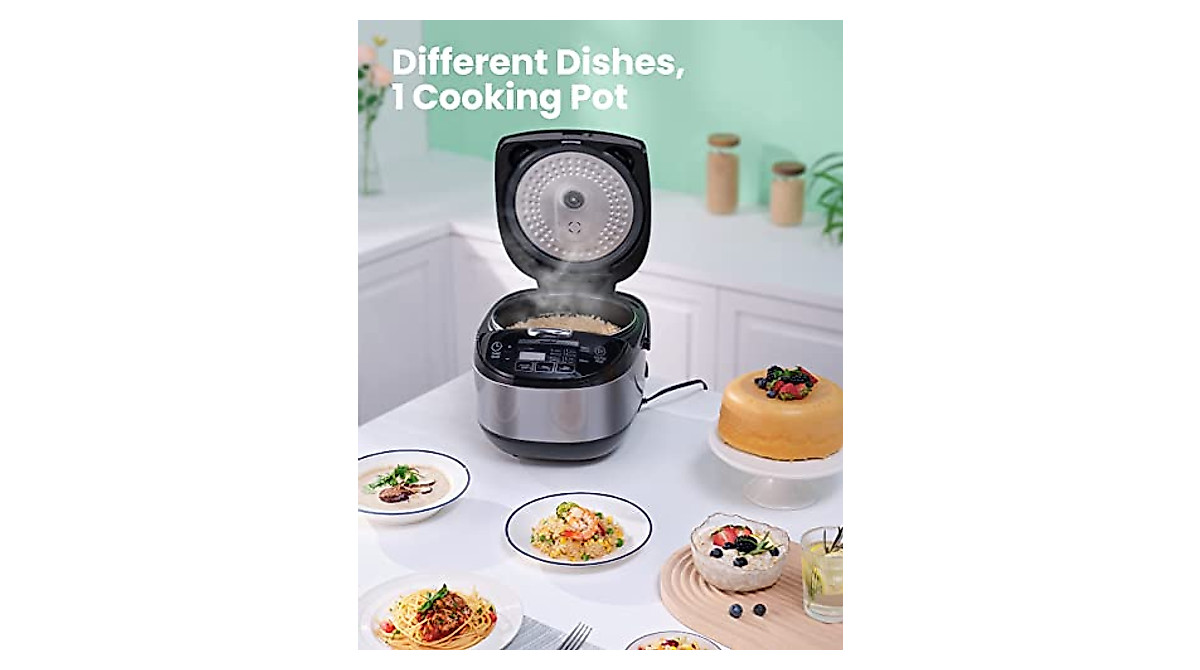 COMFEE' Japanese Rice Cooker with Fuzzy Logic Technology - 10 Cup Capacity