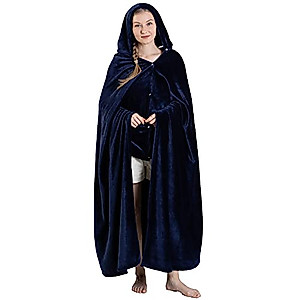 NANPIPER Wearable Blanket,Oversized Hoodie Blankets for Women,Soft Fuzzy Throw,Warm Plush Fleece Microfiber, 65"x80" Navy Blue