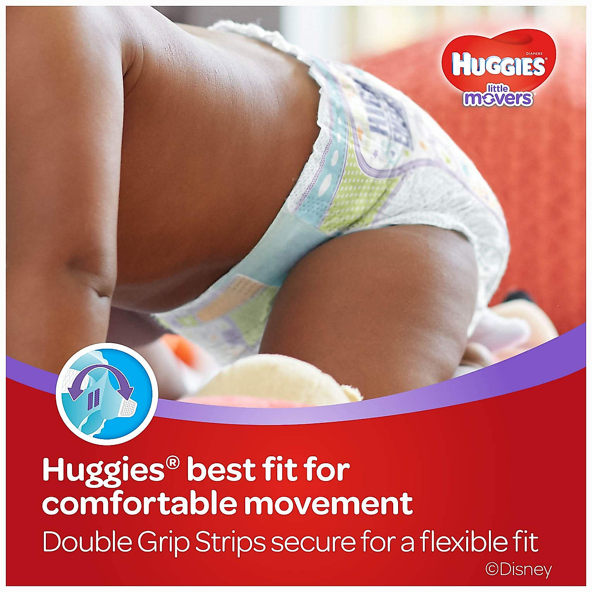 HUGGIES Little Movers Diapers, Size 6, 42 Count (Packaging May Vary)
