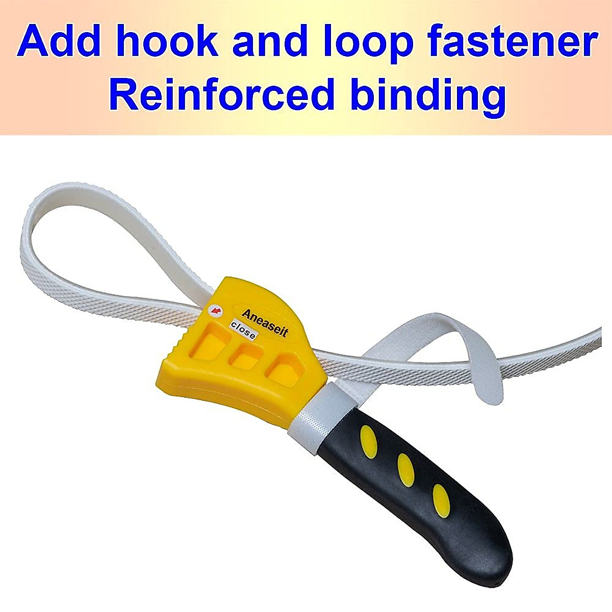 Arthritis Weak Hand Jar Opener, Easily opens 3/8" extra small and 6" extra large bottle caps, Adjustable Silicone Belt Wrench. Kitchen Spice Lids, Universal Tools for Replacing Water Filter Cartridges