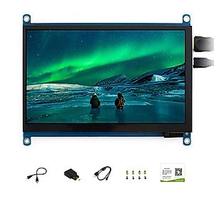 7inch HDMI LCD (H) 1024x600 IPS Capacitive Touch Screen LCD Display Monitor Mini PC for Raspberry Pi 5 4 3 Model B B+ BB Black Banana Pi Game Console Support Xbox360/PS4/Switch @XYGStudy