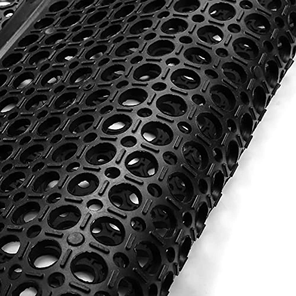 Yesland Rubber Door Mat 61 x 35 Inches, Packed in Roll Durable Restaurant Kitchen Non-Slip Bar Drainage Utility Floor Mat, Ideal Anti-Fatigue Entry Way Doormat for Home Garden Indoor Outdoor Wet Area