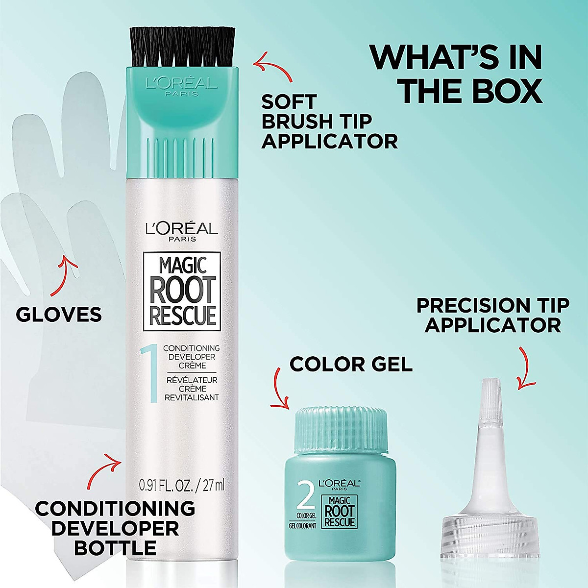 L’Oréal Paris Magic Root Permanent Hair Color, 10 Minute Hair Dye Kit to Rescue Roots with 100% Gray Hair Coverage, 4R Dark Auburn Red, 2 Pack (Packaging May Vary)