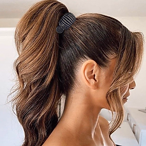 FRDTLUTHW Rhinestone Small Hair Claw Clips for High Ponytail, Shining Shark Hair Clips for Women Thick Long Hair (3 Colors, Pack of 3)