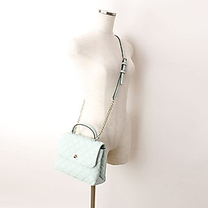 Kate Spade Natalia Medium Flap Crossbody Women's Leather Handbag (Crystal blue)