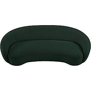 Meridian Furniture 693Green-S Hyde Collection Modern | Contemporary Boucle Fabric Upholstered Sofa, Green, 89.5" W x 38" D x 27.5" H