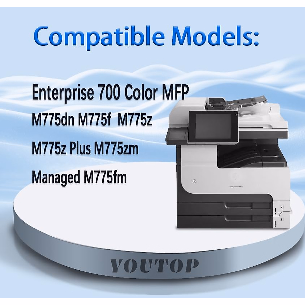 YOUTOP High Yield 651A Toner Cartridge Replacement for 651A CE340A CE341A CE342A CE343A Compatible for HP Enterprise 700 MFP M775z M775Z+ M775f M775dn Printer