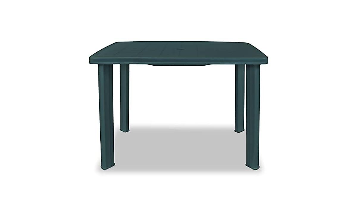 Durable Outdoor Plastic Table for Patio & Garden | Umbrella Hole
