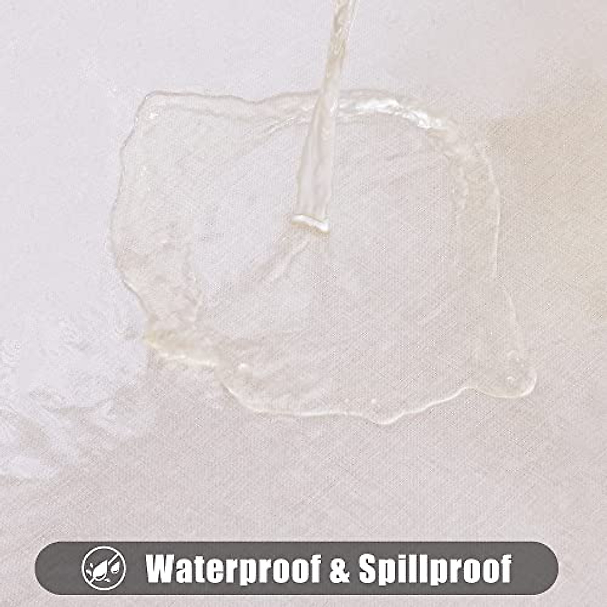 smiry Clear Plastic Table Cloth, 100% Waterproof Vinyl Rectangle Tablecloth Protector, Oil Spill Proof Wipeable Transparent Tablecloths for Dining, Picnic, Camping, Outdoor (60" x 84")