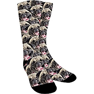 Kervaky Custom Socks with Face Pet Socks, Personalized Socks with Photo Unisex Athletic Crew Socks Gifts for Men Women