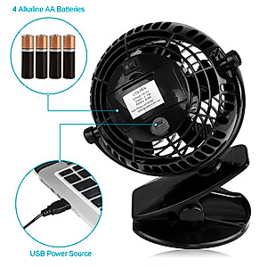 10000mAh Rechargeable Clip On Fan for Bed, Portable Fan, 8 Inch Battery Operated Fan for Stroller, Treadmill(Up to 24H of Use),4-Speed Fast Cooling Outdoor Fan, USB Fan for Bedroom, Office, Camping