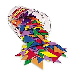 Learning Resources Classpack Tangrams, Math Manipulative, Geometric Shapes, Puzzle, 4 Colors, Ages 5+