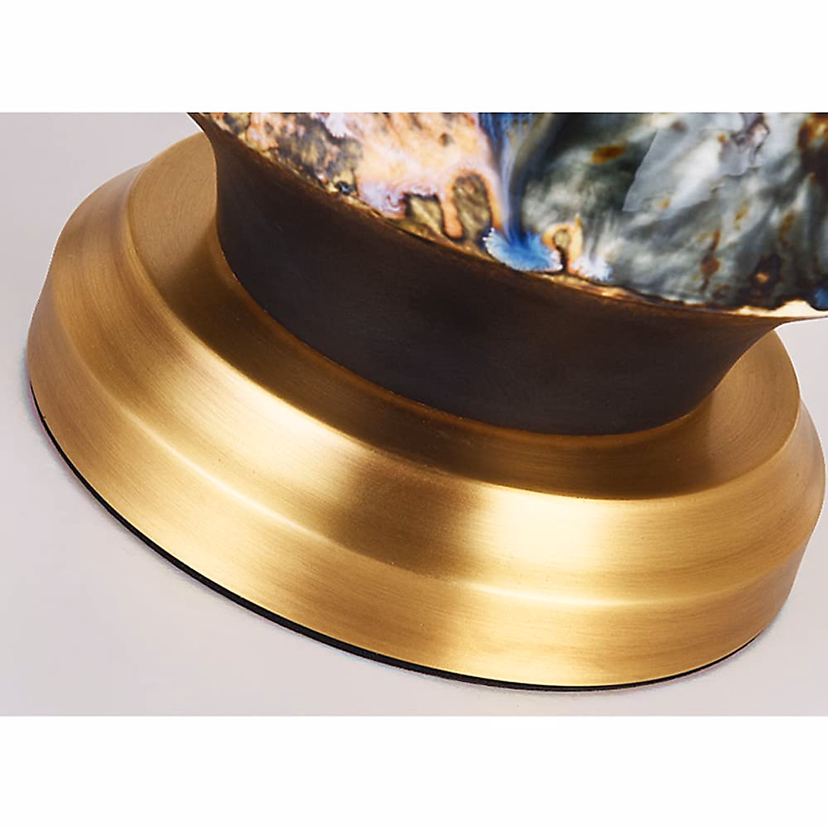 GaRcan Modern Table Lamp Bedroom Bedside Lamp American Retro Painting Ceramics Desk Lamp Mid Century Living Room Dining Room Hotel Decoration Desktop Lamp ()