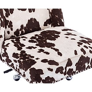 Kmax Home Office Desk Chair, Armless Modern Task Chair for Small Space, Cow