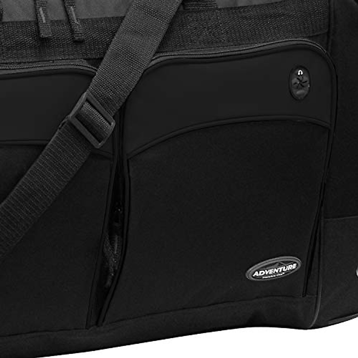 Travelers Club Adventure Travel Duffel Bag, Black, 28 Inch