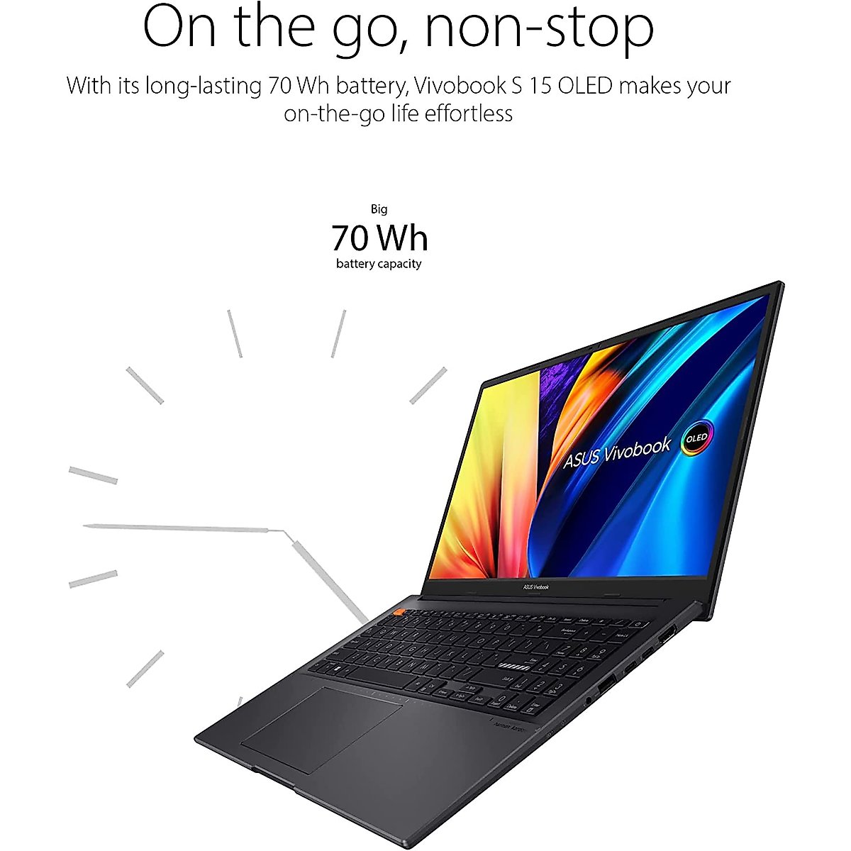 ASUS Vivobook S 15 2023 Laptop 15.6" FHD OLED 14-Core 12th Intel Core i7-12700H 16GB DDR4 512GB SSD Iris Xe Graphics Thunderbolt 4 Wi-Fi 6E Backlit Keyboard Fingerprint Windows 11 Home w/ONT 32GB USB