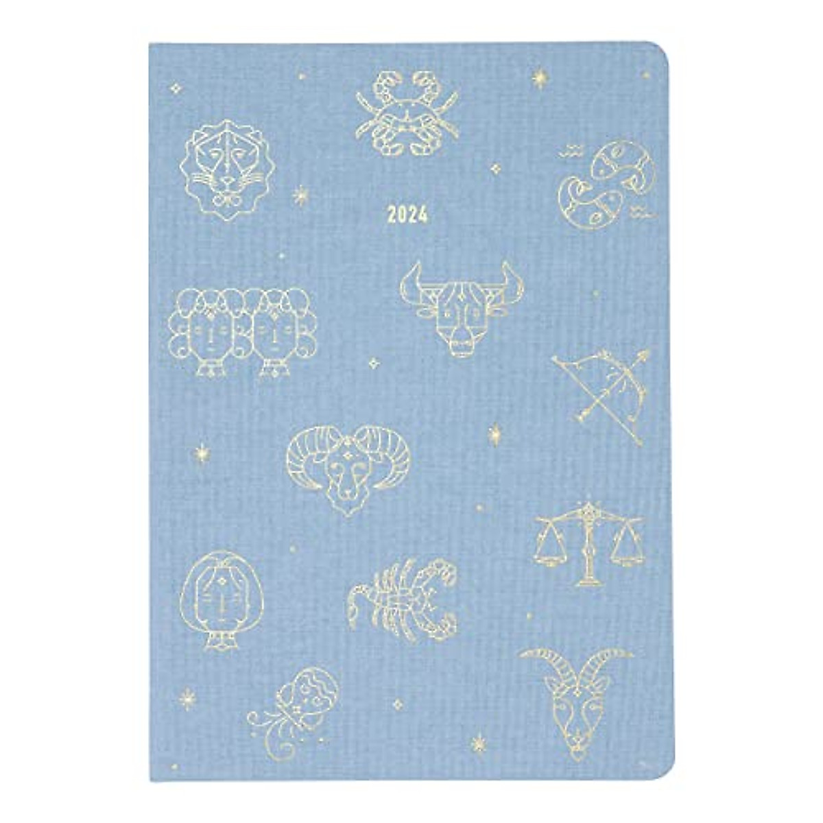 Letts of London Zodiac Weekly/Monthly Planner, 12 Months, January to December, 2024, Sewn Binding, A5 Size, 8.25" x 5.875", Multilingual, Sky (C082296-24)