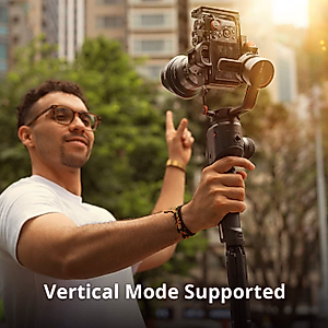 MOZA AirCross 2 Gimbal,3-Axis Professional Stabilizer for DSLR Camera Mirrorless Camera with Larger Lens,Easy Setup Intelligent Mimic Motion-Control,Max Payload 7.05Lb 12H Running Time