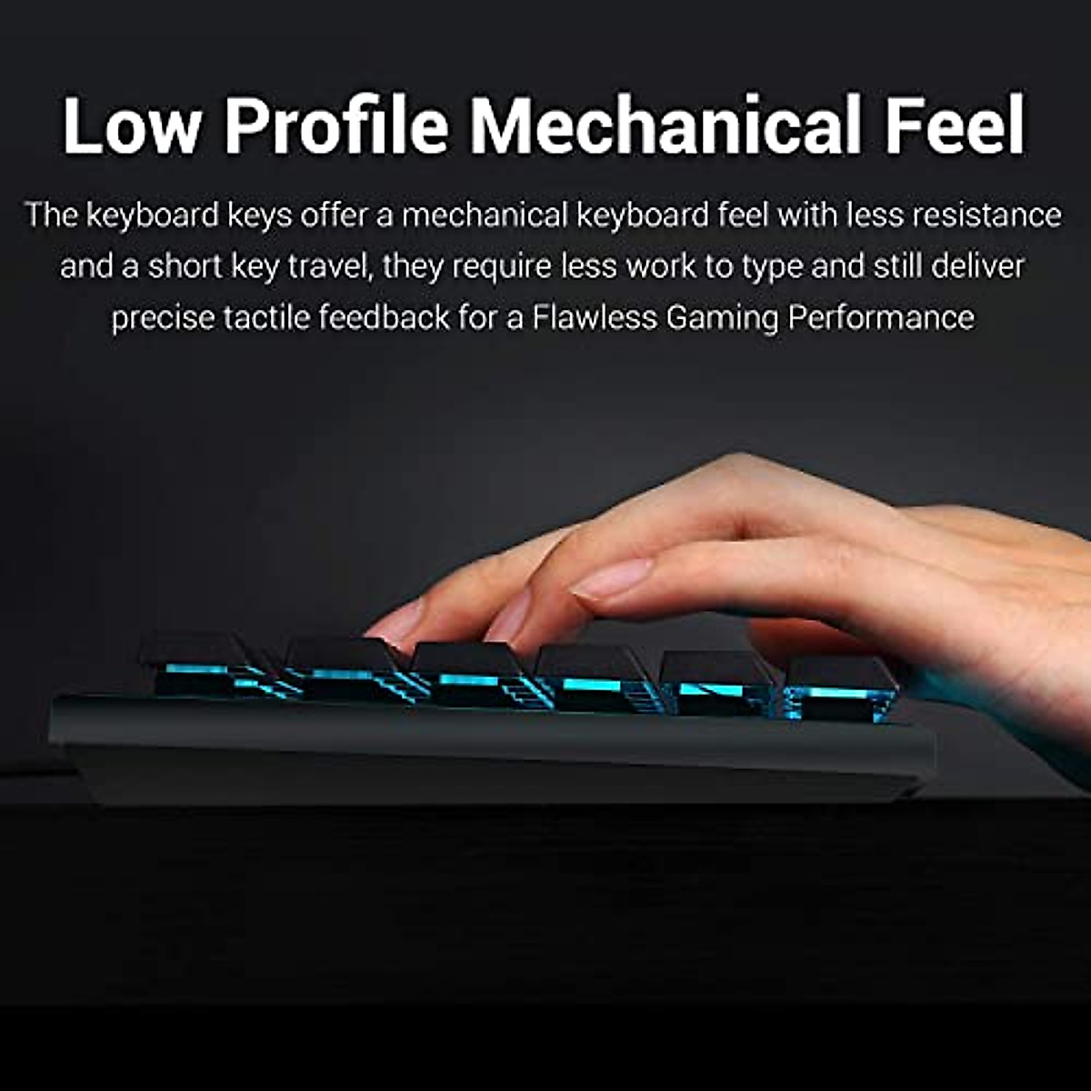 Redragon K509 RGB-Backlit Gaming Keyboard,104 Keys Wired Mechanical Feeling Low Profile Quiet Keyboard, Spill-Resistant, Anti-Ghosting, Compatible with Windows,macOS, PS4/5, Xbox. Black