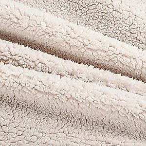 Catalonia Classic American Flag Blanket, Flannel Sherpa Throw, Fuzzy Reversible Blanket for Home Decor, 50" x 70"