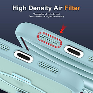 SKYLMW Compatible with iPhone 16 Pro Case with Invisible Magnetic O-Ring Stand Military-Grade Translucent Case for iPhone 16 Pro 6.3" [Compatible with Mag-Safe][Great Grip Feeling], Blue