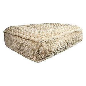 Bessie and Barnie Camel Rose Luxury Extra Plush Faux Fur Rectangle Pet/Dog Bed (Multiple Sizes)
