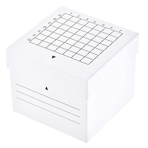 uxcell Centrifuge Tube Freezer Storage Box 49-Well Cardboard Holder White for 10ml 18mm Dia Micro Centrifuge Tubes