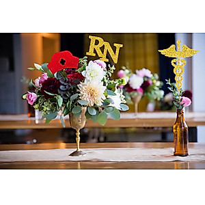 ALISSAR 15 Pcs Double Sided Glitter 2024 Nurse Graduation Party Centerpiece Sticks-Table Centerpiece for 2024 Nurse Graduation Party Decoration Party Supplies