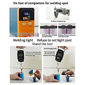 VADSBO Battery Spot Welder, Mini Welding Machine, 11.6 KW Capacitor Energy Storage Spot Welding Machine, Pulse Spot Welding Machine, Dual Function Welding Tool, for Lithium Battery Pack Building