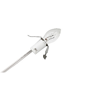 Creative Hobbies Single Light Replacement Clip in Lamp Cord for Christmas Village House Includes Clear Incandescent Light Bulb