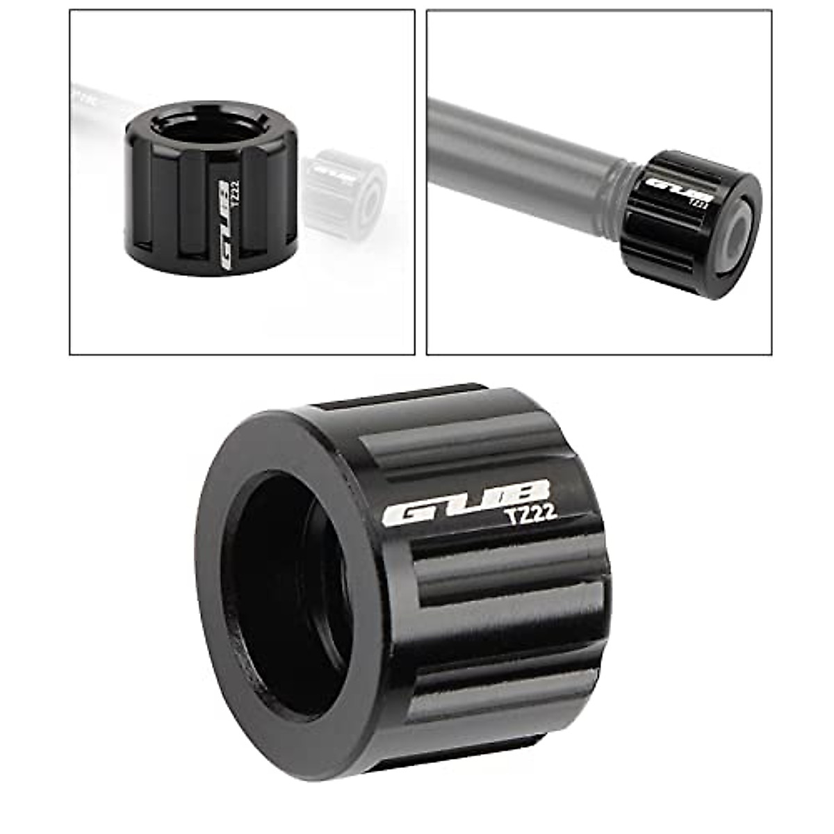 BESSTUUP Bike Thru Axle Nuts Rear Wheel Hub Axle 14mm Hub Aluminum Bicycle Skewer Conversion Bolt Screw Nuts Fastener Road MTB Cycling