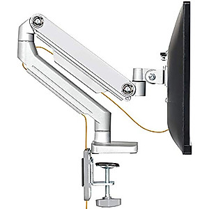 EleTab Single Monitor Desk Mount - Height Adjustable Single Monitor Stand Articulating Full Motion Swivel VESA Arm Fits for Computer Screen 17 to 32 inches, Hold up to 17.6 lbs