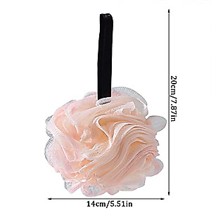 TODOZO Extra Large Mesh Soft Scrubber for Men and Women Exfoliate with Big Black & White Gentle Cleanse in Beauty Bathing Accessories Bathroom Storage (Grey, One Size)