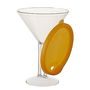 LipLidz ~ 10 oz. Martini Glass w/Attachable Drink-thru Lid (4 Pack)