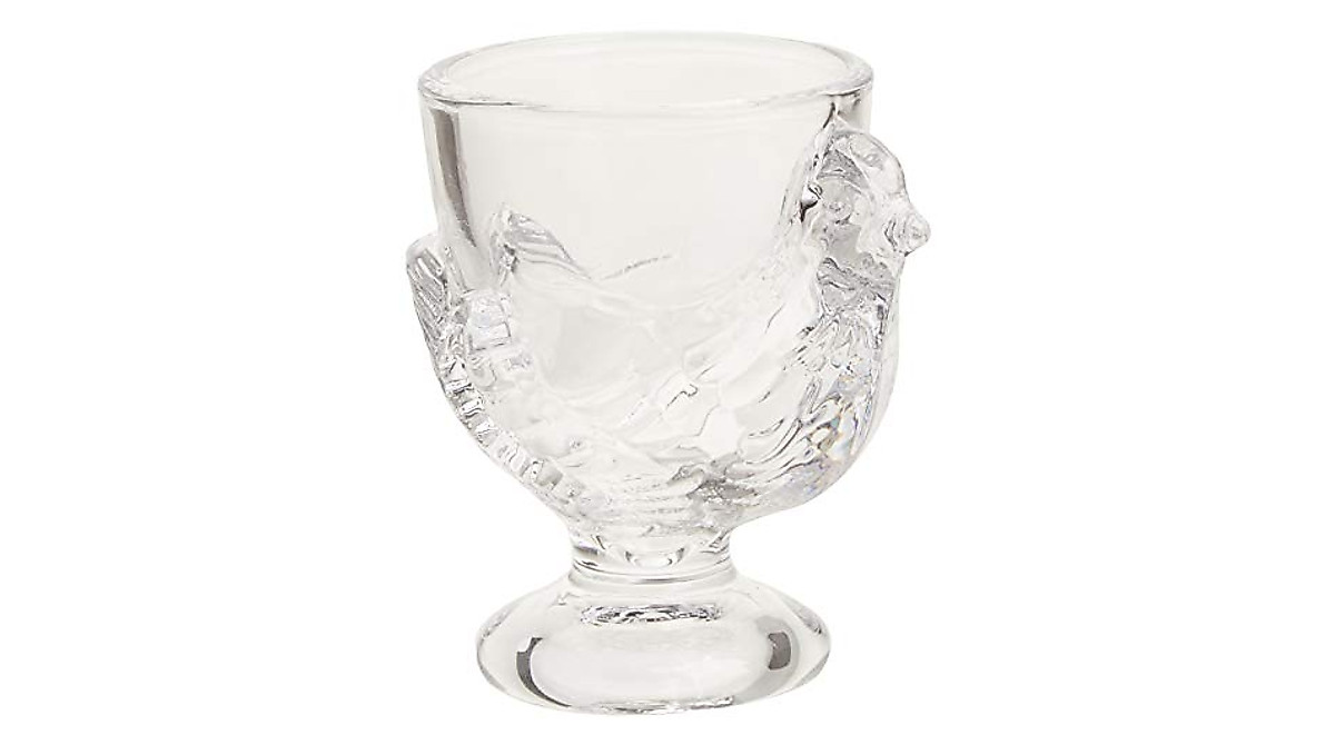 Stylish Glass Chicken Egg Cup by Abbott Collection