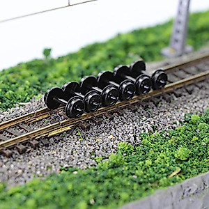 24pcs POM Plastic 33'' Wheels for Model Train 1:160 N Scale Wheel HP28 (N Scale)