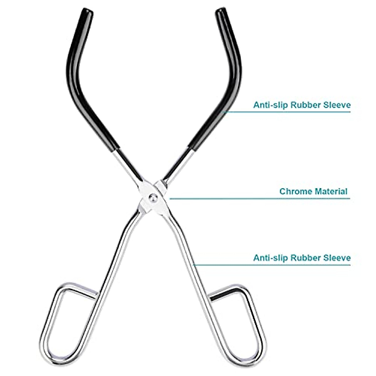 stonylab Beaker Tongs, Laboratory Beaker Clamp Beaker Tongs with Plastic Coated Jaws, 10 inches Length