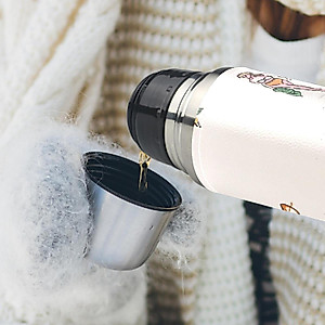 Stainless Steel Leather Vacuum Insulated Mug Beach Girl Thermos Water Bottle for Hot and Cold Drinks Kids Adults 16 Oz