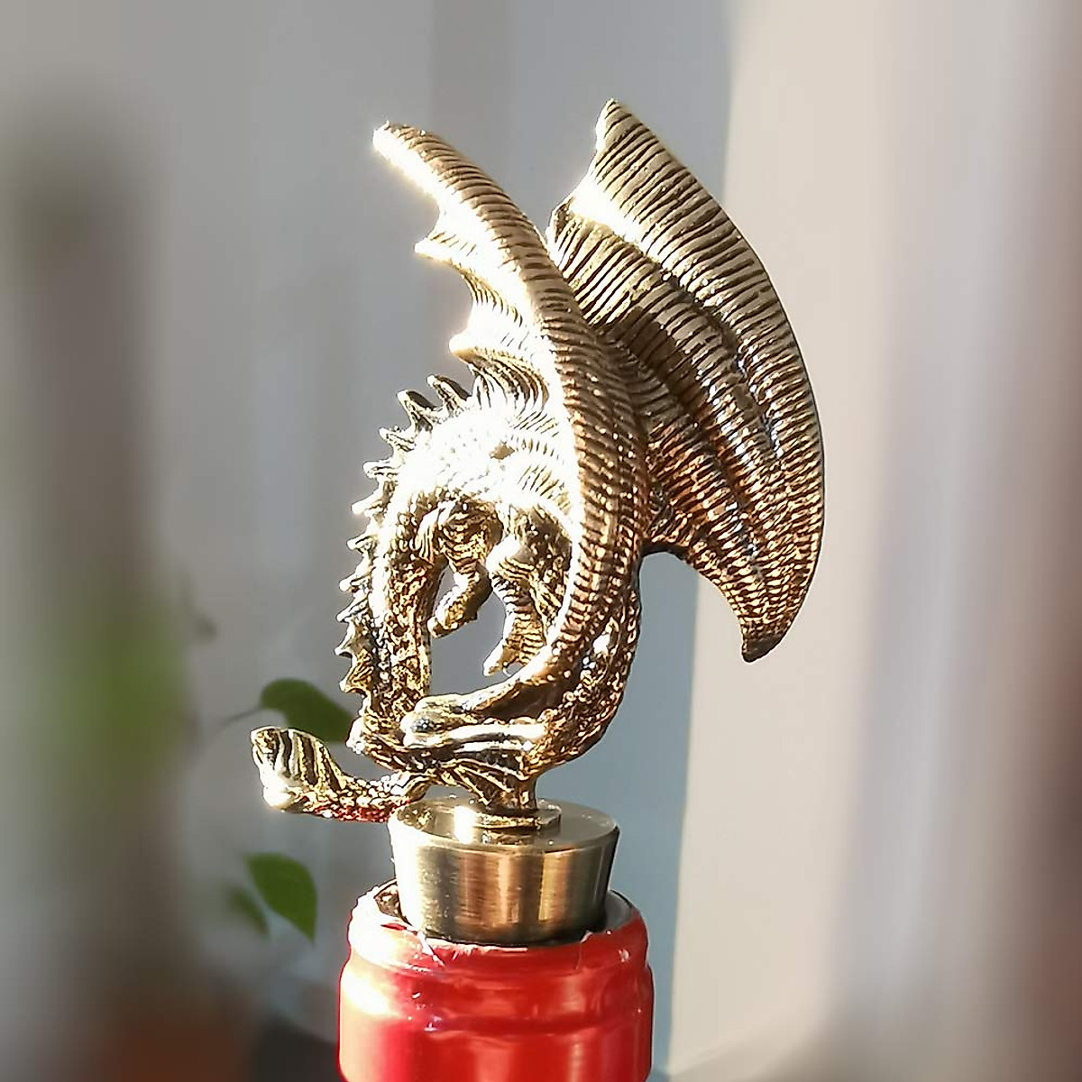 Dragon Wine Stoppers Gothic Metal Alloy Design Bottle Stopper for Dragon Gift Party Decorative