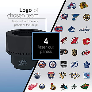 Blue Sky Outdoor Living NHL Minnesota Wild Ridge Portable Steel Smokeless Fire Pit with Carrying Bag, Firewood and/or Wood Pellet Burning