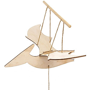 Baker Ross AT670 Dinosaur Wooden Flying Puppet Kits - Pack of 3, Woodcraft for Kids Arts and Crafts Projects