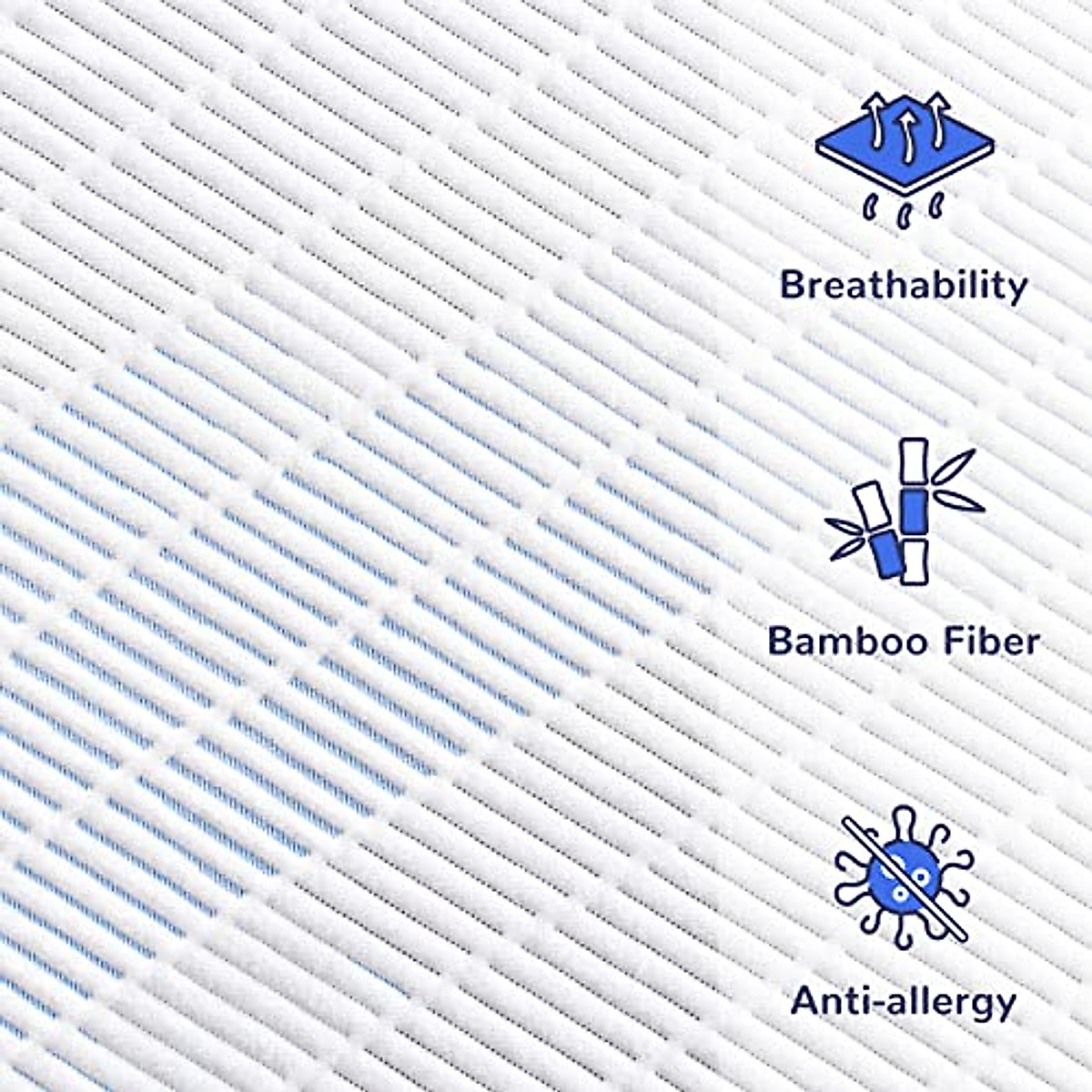 BedStory 3 Inch Queen Size Memory Foam Mattress Topper Firm, Pain-Relief Bed Topper, Enhanced Cooling Pad, Gel Infused High-Density Foam Motion Isolation, Skin-Friendly Cover CertiPUR-US Certified