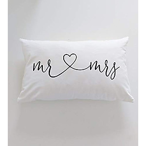 Mr Mrs Gift Pillow Gift Mr and Mrs Pillow Cover Bedroom Decor Master Bedroom Throw Pillow with Words Quotes