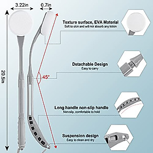 Lotion Applicator for Back, 20.5” Back Lotion Applicator, Back Lotion Applicators for Your Back, Easy Reach and Washable, Back Self Tanner Applicator
