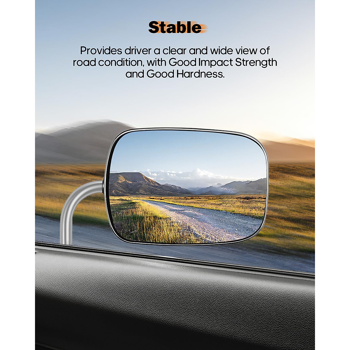 ROADFAR Side View Mirrors Left and Right Side Mirrors Fit Fit for 1973-91 For Chevy/For Chevy For GMC Jimmy Suburban C10 20 30 K1500 2500 3500 C15 25 35 Manual Folding Non-Heated Chrome GM1321227